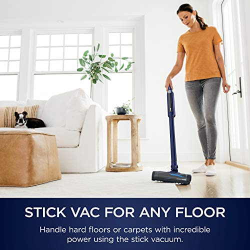 Shark WS633 WANDVAC System Pet Pro Cordless Stick & Handheld Vacuum Combo 3-in-1 Ultra-Lightweight Powerful with Boost Mode, Charging Dock & Motorized Hand Tool, Royal Blue, Navy