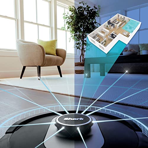 SHARK AV2501AE AI Robot Vacuum with XL HEPA Self-Empty Base, Bagless, 60-Day Capacity, LIDAR Navigation, Perfect for Pet Hair, Compatible with Alexa, Wi-Fi Connected Black (Renewed), RV2502AE