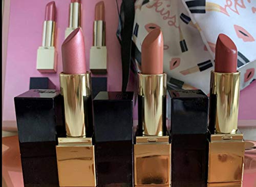 Estee Lauder for Sculpted Lips Trio Lipsticks Gift Set 3 Full Sizes 410 Dynamic, 110 Insatiable Ivory, and 221 Pink Parfait