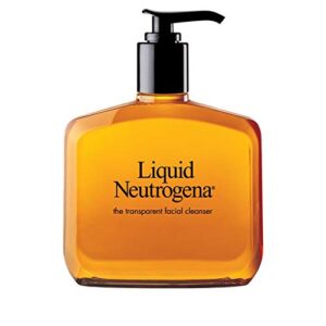 neutrogena liquid fragrance-free gentle facial cleanser with glycerin, hypoallergenic & oil-free mild face wash unscented, 8 fl oz