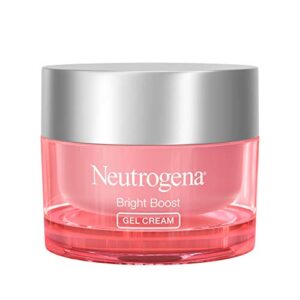 neutrogena bright boost brightening moisturizing face with skin resurfacing and brightening neoglucosamine for smooth skin facial with aha pha and mandelic acids, gel cream, 1.7 fl oz