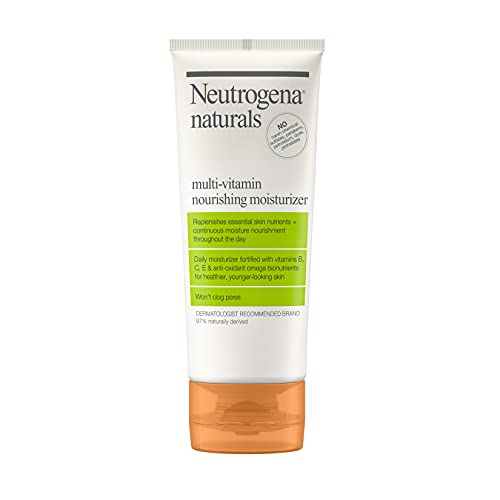 Neutrogena Naturals Multi-Vitamin Nourishing Daily Face Moisturizer with Antioxidant Bionutrients & Vitamins B, C & E, Non-Comedogenic & Sulfate-, Paraben-, Phthalate- & Dye-Free, 3 fl. oz