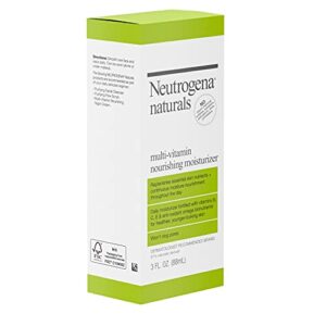 Neutrogena Naturals Multi-Vitamin Nourishing Daily Face Moisturizer with Antioxidant Bionutrients & Vitamins B, C & E, Non-Comedogenic & Sulfate-, Paraben-, Phthalate- & Dye-Free, 3 fl. oz