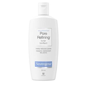 neutrogena pore refining toner with witch hazel, alpha hydroxy acid & beta hydroxy acid, oil-free & hypoallergenic facial pore cleansing toner, 8.5 fl. oz