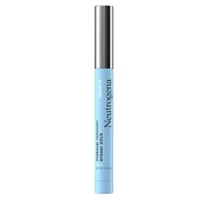 neutrogena makeup remover eraser stick with vitamin e, easy-to use & travel-friendly makeup removing gel pen for on-the-go touch-ups of stray or smudged eyeliner, lipstick, & more, 0.04 oz