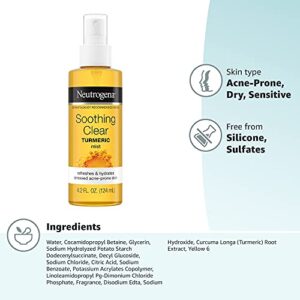 Neutrogena Soothing Clear Turmeric Mist Spray, 4.2 Fl Oz