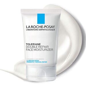 la roche-posay toleriane double repair face moisturizer, daily moisturizer face cream with ceramide and niacinamide for all skin types, oil free, fragrance free