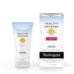 neutrogena healthy defense daily vitamin c & vitamin e face moisturizer, non-greasy anti wrinkle face lotion & neck cream with spf 50 sunscreen – vitamin c, vitamin e, multivitamin complex, 1.7 fl. oz