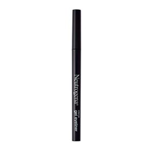 neutrogena intense gel eyeliner with antioxidant vitamin e, smudge- & water-resistant eyeliner makeup for precision application, jet black, 0.004 oz