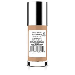 Neutrogena Hydro Boost Hydrating Tint with Hyaluronic Acid, Lightweight Water Gel Formula, Moisturizing, Oil-Free & Non-Comedogenic Liquid Foundation Makeup, 60 Natural Beige 1.0 fl. oz