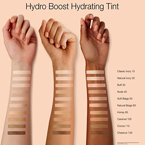 Neutrogena Hydro Boost Hydrating Tint with Hyaluronic Acid, Lightweight Water Gel Formula, Moisturizing, Oil-Free & Non-Comedogenic Liquid Foundation Makeup, 60 Natural Beige 1.0 fl. oz