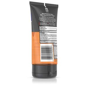 Neutrogena Men Skin Clearing Daily Acne Face Wash with Salicylic Acid Acne Treatment, Non-Comedogenic Facial Cleanser to Treat & Prevent Breakouts, 5.1 fl. oz