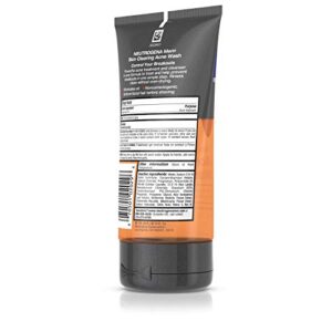 Neutrogena Men Skin Clearing Daily Acne Face Wash with Salicylic Acid Acne Treatment, Non-Comedogenic Facial Cleanser to Treat & Prevent Breakouts, 5.1 fl. oz