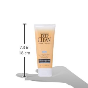 Neutrogena Deep Clean Daily Facial Cream Cleanser with Beta Hydroxy Acid to Remove Dirt, Oil & Makeup, Alcohol-Free, Oil-Free & Non-Comedogenic, 7 fl. oz