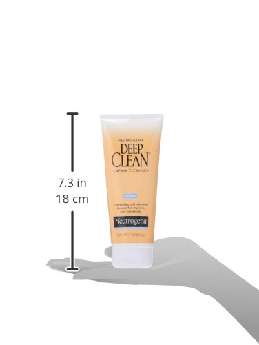 Neutrogena Deep Clean Daily Facial Cream Cleanser with Beta Hydroxy Acid to Remove Dirt, Oil & Makeup, Alcohol-Free, Oil-Free & Non-Comedogenic, 7 fl. oz