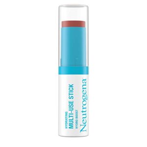 neutrogena hydro boost hydrating multi-use makeup stick with hyaluronic acid, multipurpose colored makeup balm for lips, cheeks & eyes, non-comedogenic, paraben-free, temptation, 0.26 oz