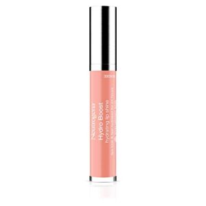 neutrogena hydro boost moisturizing lip gloss, hydrating non-stick and non-drying luminous tinted lip shine with hyaluronic acid to soften and condition lips, 23 ballet pink color, 0.10 oz