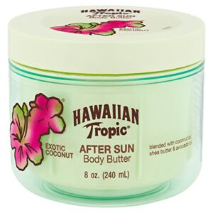 hawaiian tropic after sun lotion moisturizer and hydrating body butter with coconut oil, 8 ounce