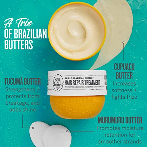 SOL DE JANEIRO Triple Brazilian Butter Hair Repair Treatment Hair Mask, 238mL