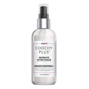 coochy intimate after shave protection moisturizer plus by intimd: delicate soothing mist for the pubic area & armpits – antioxidant formula for razor burns, itchiness & ingrown hairs