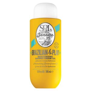 SOL DE JANEIRO Brazilian Bum Bum Cream Full Size and Brazilian 4 Play Moisturizing Shower Cream Gel Body Wash - 385mL Bundle