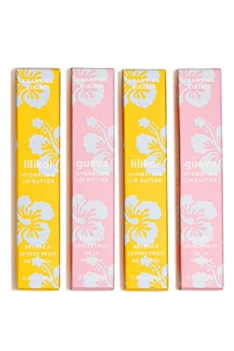 Frankies Bikinis Lip Butter Gloss, Sleeping Vegan Lip Mask Overnight, Moisturizing Lip Plumper, Vitamin E Lip Balm Moisturizer, Hydrating Lip Oil with Cocoa Butter, Made in USA, Lilikoi 0.7 Ounces