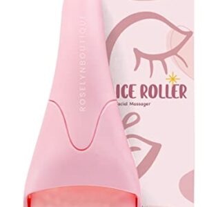 ROSELYNBOUTIQUE Ice Roller for Face Massager Cryotherapy Manual Acupressure Acupuncture Support Muscle Roller Stick - Facial Roller Relaxation for Wrinkles Puffiness (Pink)