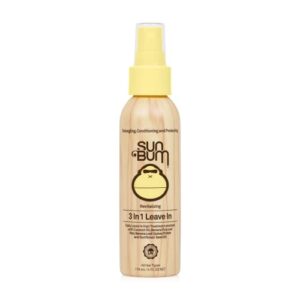 sun bum revitalizing 3 in 1 leave-in conditioner spray detangler | anti frizz , paraben and gluten free, vegan, and color safe with uv protection | 4 oz