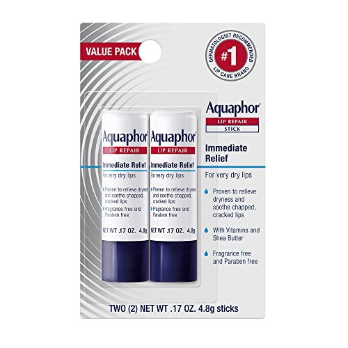 Aquaphor Lip Repair Stick, Lip Protectant, Moisturizing Lip Balm Multipack, 2 Count (Pack of 1)