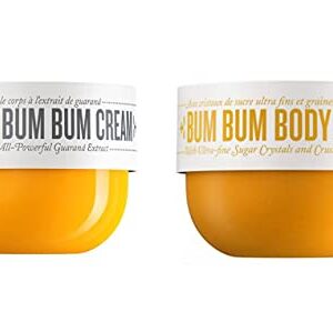 SOL DE JANEIRO Brazilian Bum Bum Cream with Bum Bum Body Scrub Full Size Smoothing and Tightening Bundle