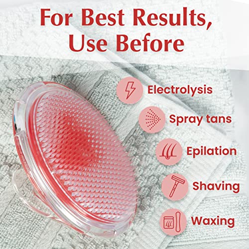 Dylonic Exfoliating Silicone Body Scrubber Razor Bump Brush + Ingrown Hairs Treatment Exfoliator Loofah | Eliminate Shaving Irritation for Legs, Armpit, Bikini Line | Smooth Skin Solution Men + Women