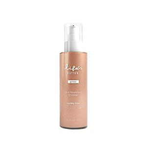 life’s butter face & body shimmer healthy waterproof moisturizing glow | shea butter, marula oil, jojoba oil and vitamin c | glistening bronze | 3 fl oz