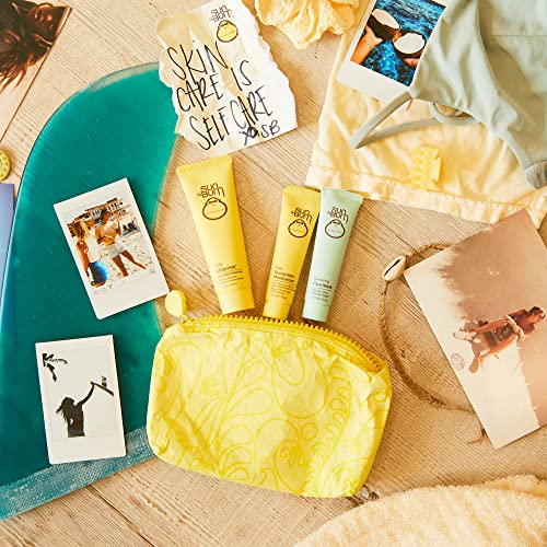 Sun Bum Skin Care Essentials Travel Kit | Cleanse, Protect, and Restore with Daily Facial Cleanser, SPF 30 Sunscreen Face Moisturizer, and Restoring Face Mask | TSA Approved