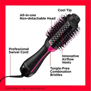 REVLON One-Step Volumizer Enhanced 1.0 Hair Dryer and Hot Air Brush | Now with Improved Motor (Black)