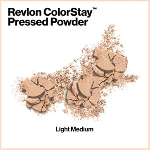 REVLON ColorStay Pressed Powder, Longwearing Oil ,Fragrance Free, Noncomedogenic Face Makeup, (830), Light/Medium, 0.3 Ounce