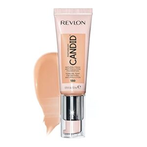 revlon photoready candid natural finish foundation, with anti-pollution, antioxidant, anti-blue light ingredients, 130 ivory, 0.75 fl. oz.