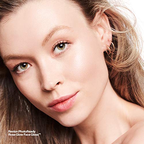 Face Primer by Revlon, PhotoReady Face Gloss Rose Glow, Face Makeup for All Skin Types, Hydrates, Illuminates & Moisturizes, Infused with Glycerin & Olive Oil Extract, 80% Water, 1 Fl Oz