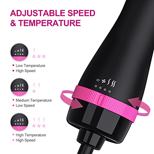 Hair Dryer Brush Blow Dryer Brush in One, Hair Dryer and Styler Volumizer Professional 4 in 1 Hot Air Brush, Negative Ion Anti-Frizz Blowout Hair Dryer Brush for Mothers Day Gifts for Mom