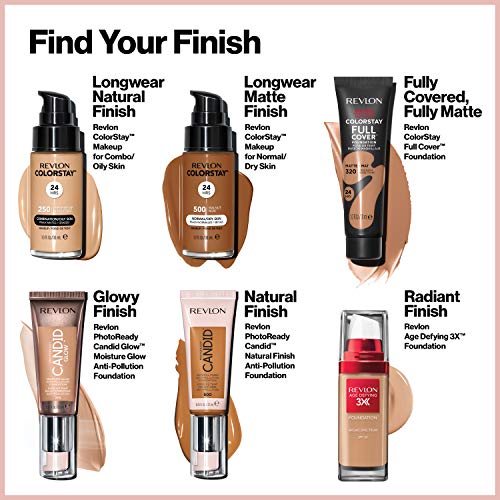 Liquid Foundation by Revlon, ColorStay Face Makeup for Normal and Dry Skin, Longwear Full Coverage with Matte Finish, Oil Free, 200 Nude, 1.0 Oz