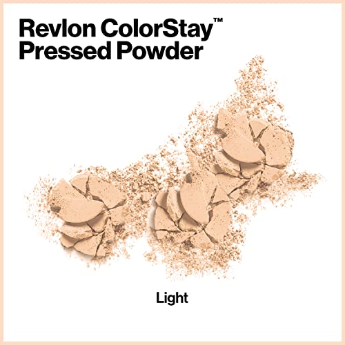 Face Powder by Revlon, ColorStay 16 Hour Face Makeup, Longwear Medium- Full Coverage with Flawless Finish, Shine & Oil Free, 820 Light, 2.4 Oz