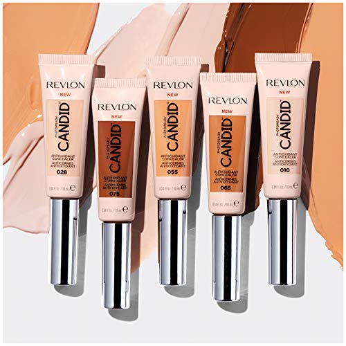 Concealer Stick by Revlon, PhotoReady Candid Face Makeup with Anti-Pollution & Antioxidant Ingredients, Longwear Medium-Full Coverage Infused with Caffine,Natural Finish,Oil Free,015 Light, 0.34 Fl Oz