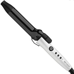 revlon crystal c + ceramic hair curling iron | long-lasting shine and less frizz, (1-1/4 in)