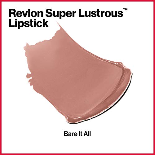 Lipstick by Revlon, Super Lustrous Lipstick, High Impact Lipcolor with Moisturizing Creamy Formula, Infused with Vitamin E and Avocado Oil, 755 Bare It All