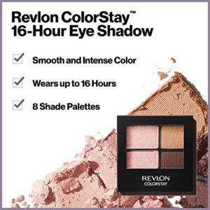 Eyeshadow Palette by Revlon, ColorStay 16 Hour Eye Makeup, Velvety Pigmented Blendable Matte & Shimmer Finishes, 515 Adventurous, 0.16 Oz