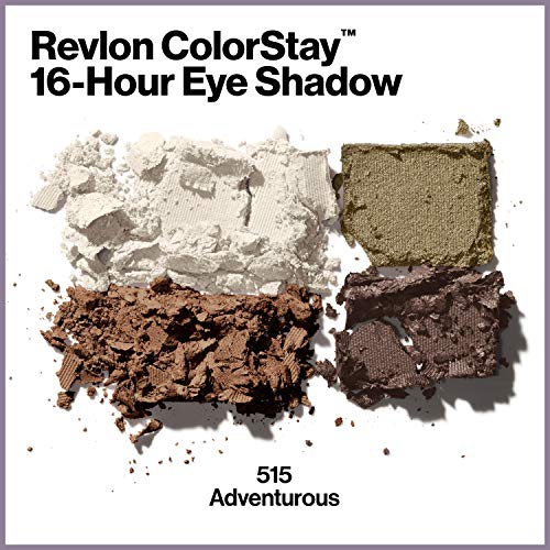 Eyeshadow Palette by Revlon, ColorStay 16 Hour Eye Makeup, Velvety Pigmented Blendable Matte & Shimmer Finishes, 515 Adventurous, 0.16 Oz