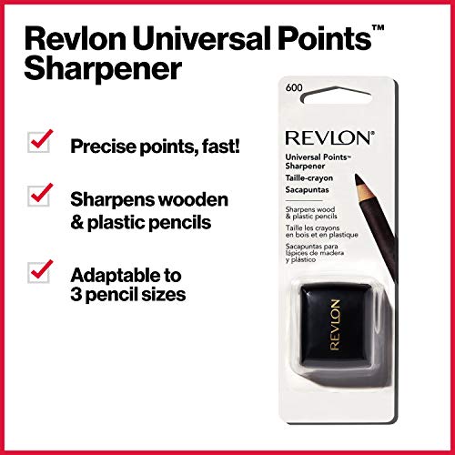 Makeup Sharpener by Revlon for Eyeliner, Lip Liner, and More! Universal Sharpener for All Wooden & Plastic Pencil Sizes(Pack of 1)