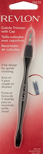 Cuticle Trimmer with Cap by Revlon, Cuticle Remover Tool, Nail Care, High Precision V-Tip Blade (Pack of 1)