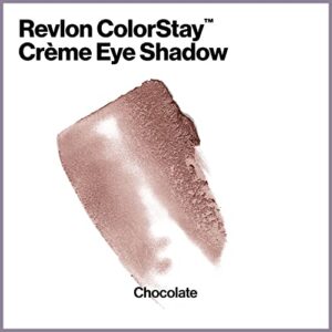 Crème Eyeshadow by Revlon, ColorStay 24 Hour Eye Makeup, Highly Pigmented Cream Formula in Blendable Matte & Shimmer Finishes, 720 Chocolate, 0.18 Oz