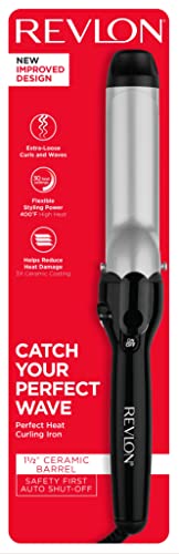 Revlon Perfect Heat Triple Ceramic Curling Iron | For Silky Smooth Loose Curls (1-1/2 in)