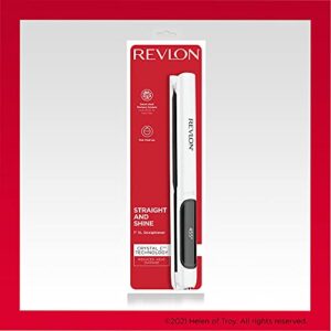 REVLON Crystal C + Ceramic Digital Hair Flat Iron | Long-Lasting Shine and Less Frizz, (1 in)